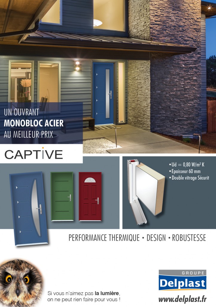NOUVEAU PRODUIT 2015 : porte d’entrée ouvrant monobloc acier | Delplast